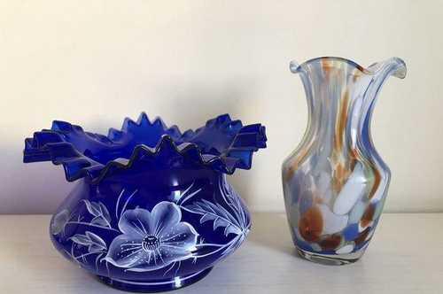Интерьерное украшение конфетница и ваза Богемия