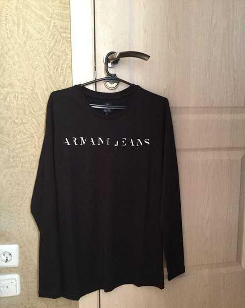Новый лонгслив Armani jeans 6 черный