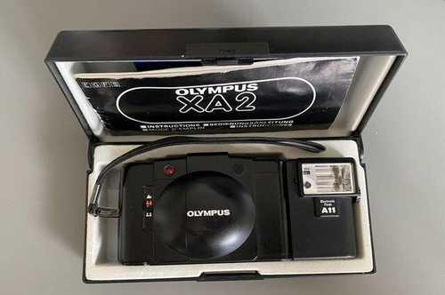 Пленочный фотоаппарат Olympus XA2 + вспышка A11