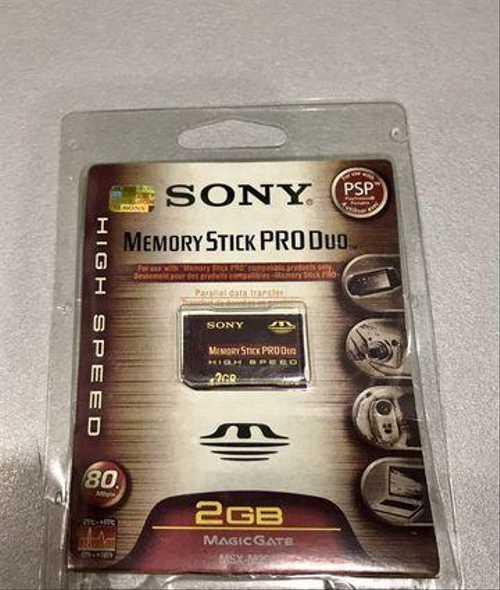 Карта памяти sony memory stick pro duo 2 gb