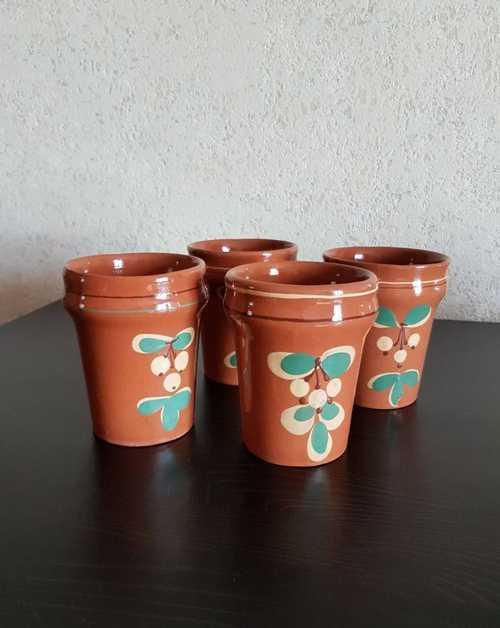 Керамические стаканы, горшочки