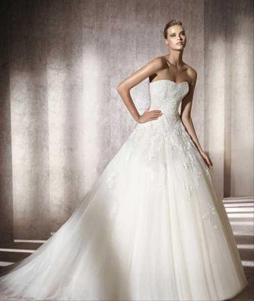 Свадебное платье Pronovias цвет айвори, фата, пояс