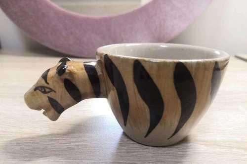 Керамическая дизайнерская чашка тигр