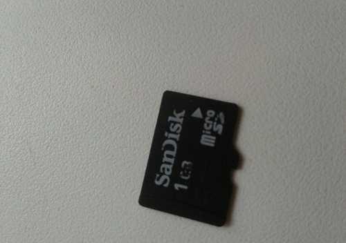 Карта памяти MicroSD 1gb flash накопитель