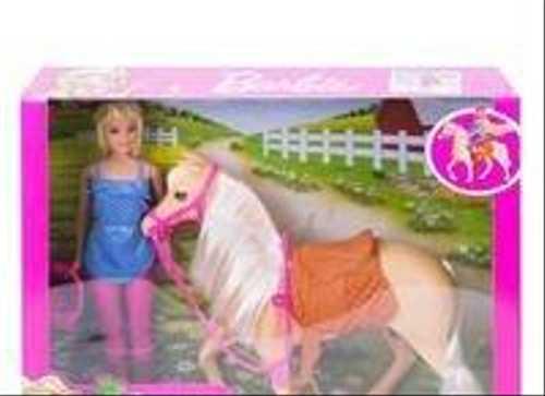 Игровой набор Mattel Barbie Наездница с лошадкой FXH13