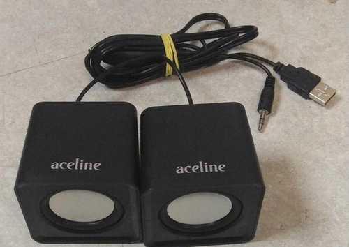 Колонки Aceline ASP100 USB черный (Re)