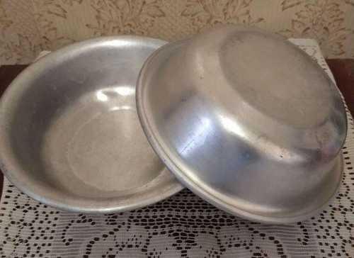 Миска СССР алюминиевая посуда тарелка 2 шт