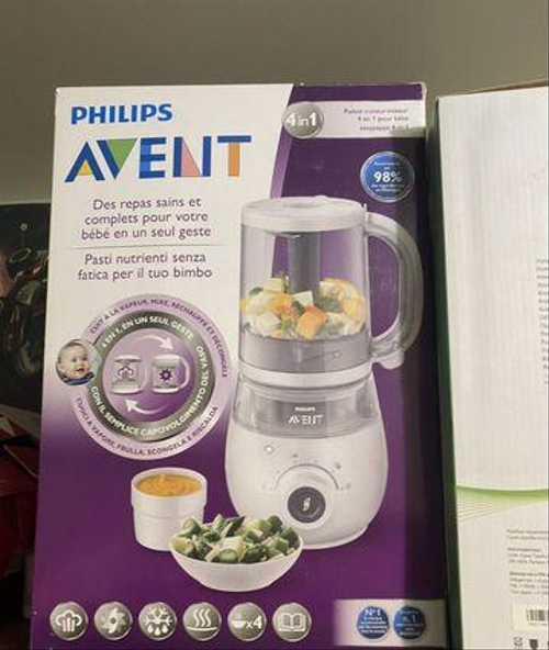 Пароварка блендер philips avent новая 4в1