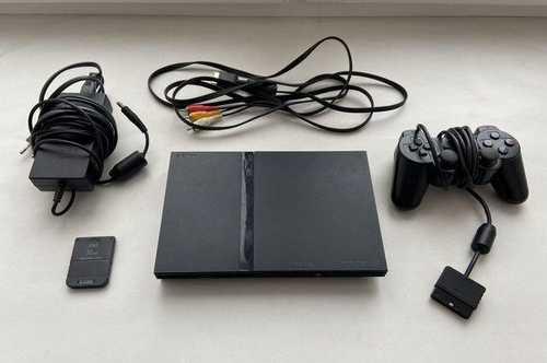 Sony PlayStation 2 Slim (+джойстик и карта памяти)