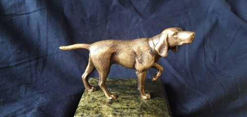 Статуэтка бронза собака гончая