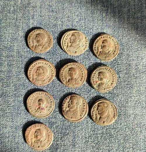 Рим, Лициний, кладовые монеты, серебрение, люкс