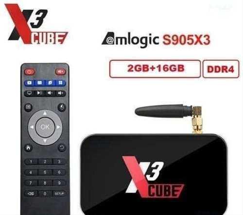 Tv Box X3 cube,4GB DDR4 - 32GB BT 4.2