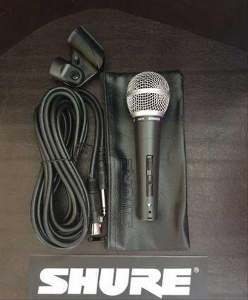 Микрофон shure SM58 SE + провод,чехол,держатель