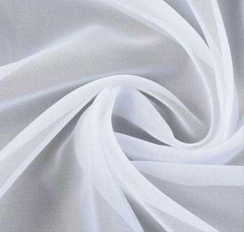 Ткань вуаль цвет белый