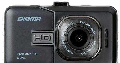 Видеорегистратор digma FreeDrive 108 dual, 2 камер