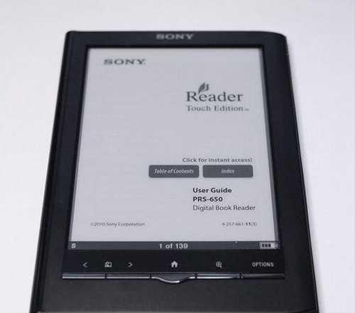 Электронная книга Sony Reader PRS-650