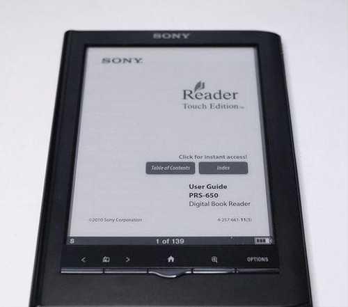 Электронная книга Sony Reader PRS-650