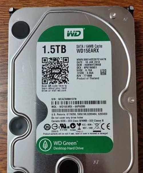 Жесткий диск HDD 1.5Tb WD15earx