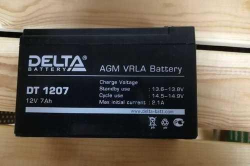 Купить аккумулятор 1207. Аккумулятор Delta DT 1207. Батарея Delta DT 1207 (12v, 7ah) <DT 1207>. Delta dt1207 зарядное. Delta аккумуляторы 12в 7ah.