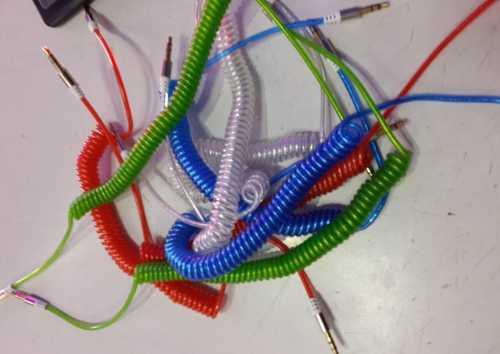 AUX кабель 1м силиконовый морозостойкий
