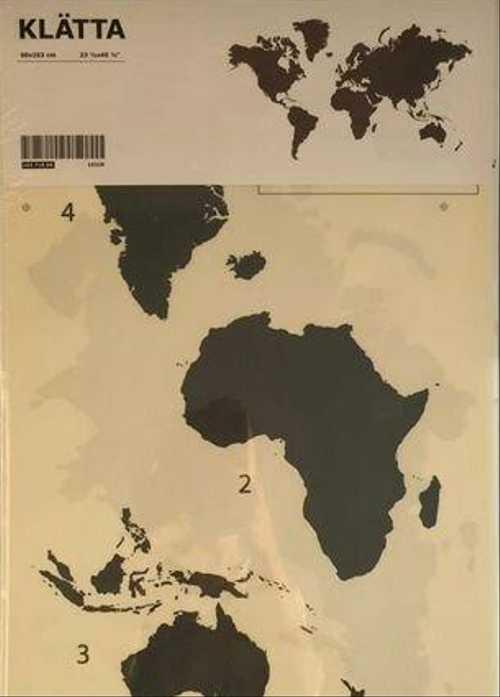 Наклейки на стену IKEA карта мира