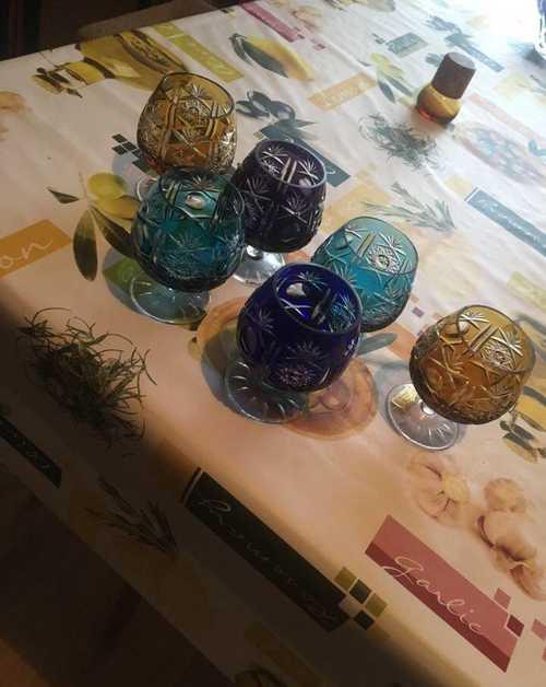 Стаканы Цветной хрусталь