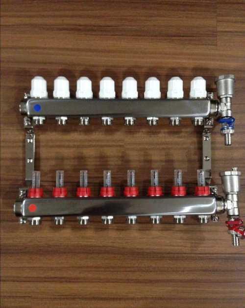 Коллектор для тёплого пола на 8 выходов | Festima.Ru - Мониторинг ...