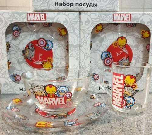 Набор посуды marvel стекло