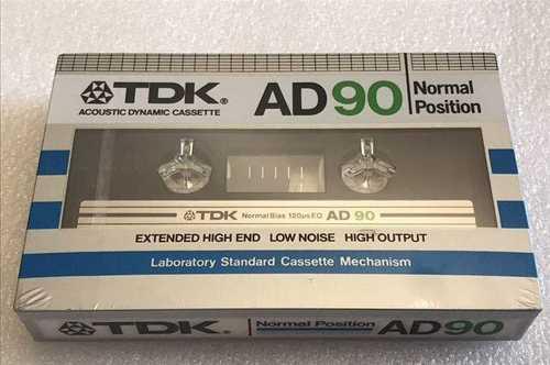 Аудиокассета TDK AD 90 1982 год новая в упаковке