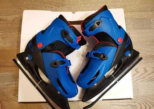 Коньки FireMark раздвижные р 39-42.синие новые