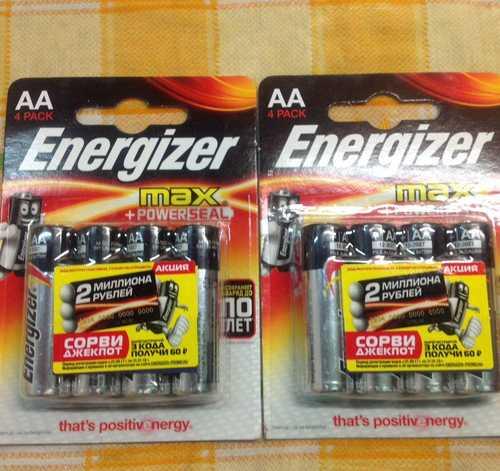 Батарейки Energizer AA и ааа