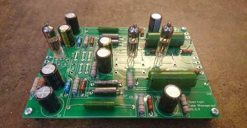 Ламповый фонокорректор на 6Н16Б-В и 6Н17Б-В