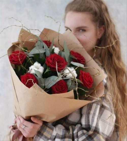 Букет "Лесная Дриада", розы, цветы
