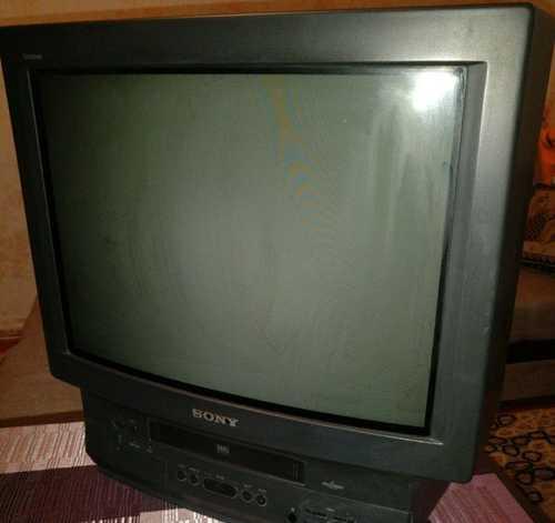 Телевизор видеодвойка Sony Trinitron 21 дюйм