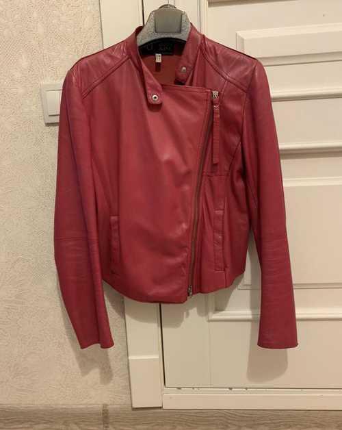 Продам б/у куртку Armani jeans кожаная оригинал