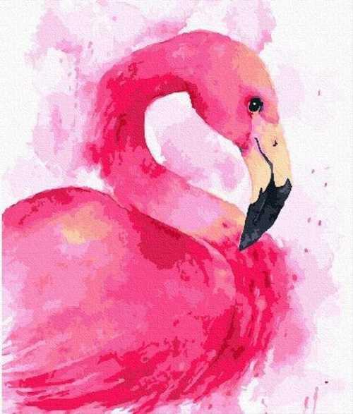Картина по номерам "Розовый фламинго"