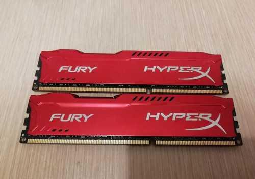 DDR3 1866MHz 16Gb (2x8Gb) Kingstone HyperX Fury Re