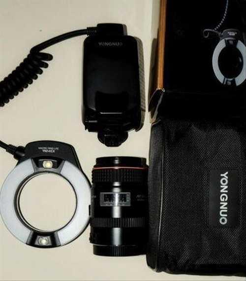 Комплект для Canon macroTokina 100mm +кольцевая Yn