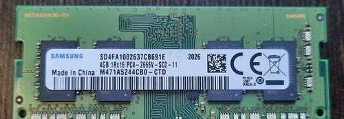 DDR4 4GB Samsung M471A5244CB0-CTD ноутбучная
