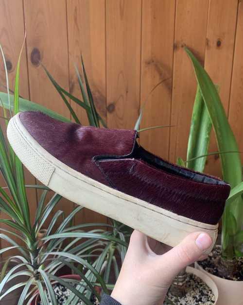 Слипоны из кожи пони ASOS