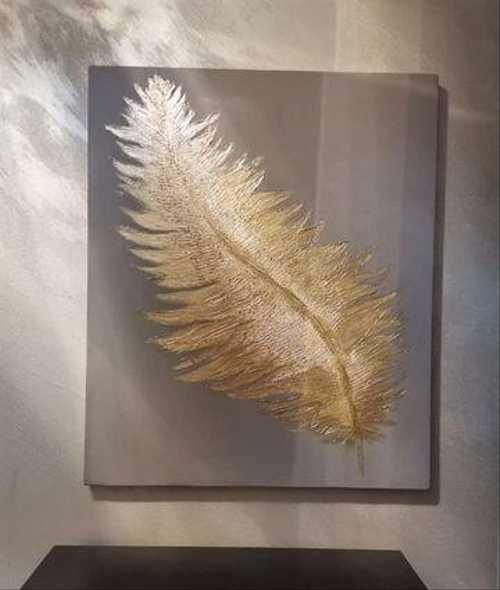 Интерьерная картина "Золотое перо"