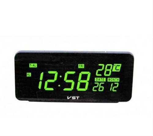 Электронные часы VST-763W-4 (черный-ярко-зеленый)