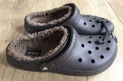 Crocs новые утепленные сабо Classic Lined