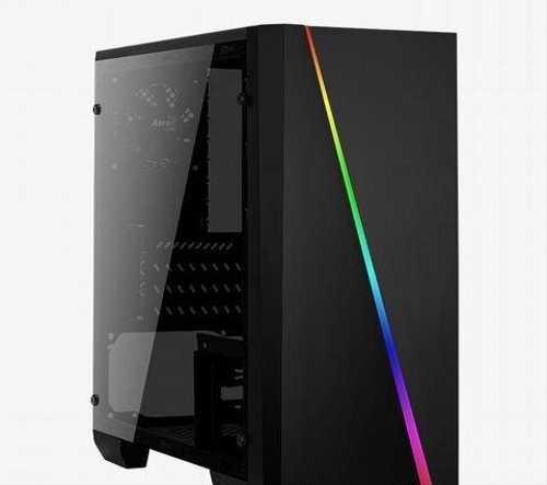 Корпус Aerocool Cylon Mini RGB Mini-Tower черный в