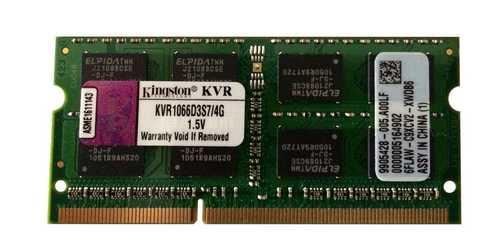 KVR1066D3S7/4G Kingston 4GB PC3-8500 DDR3-1066MHz