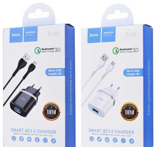 Hoco QC3.0 18 Вт + шнур microusb