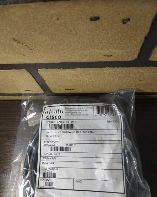 Кабель Cisco CAB-STK-E-1M Новые