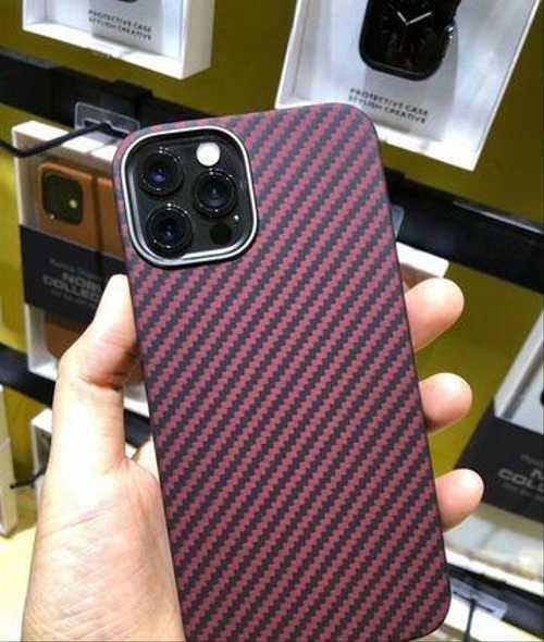 Чехол K-DOO Kevlar для iPhone 12/12Pro черно-красн