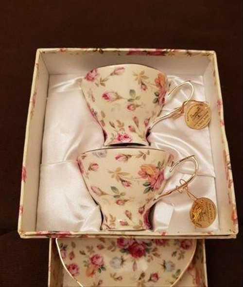 Набор чайных чашек Англия. Сервиз чайный Мадонна Г