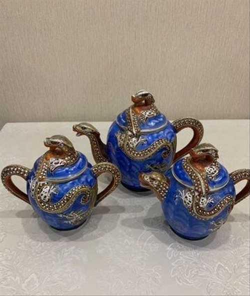 Японские старинные чайники коллекции Дракон